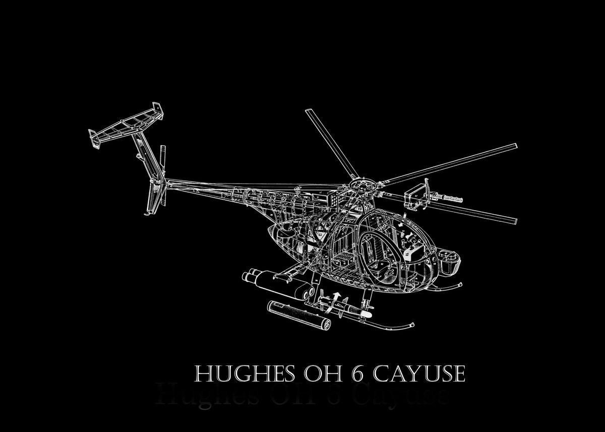 'Hughes OH 6 Cayuse ' Poster, picture, metal print, paint by TheGolden ...
