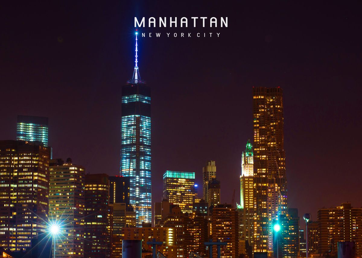 'Manhattan ' Poster, picture, metal print, paint by Explore Universe ...