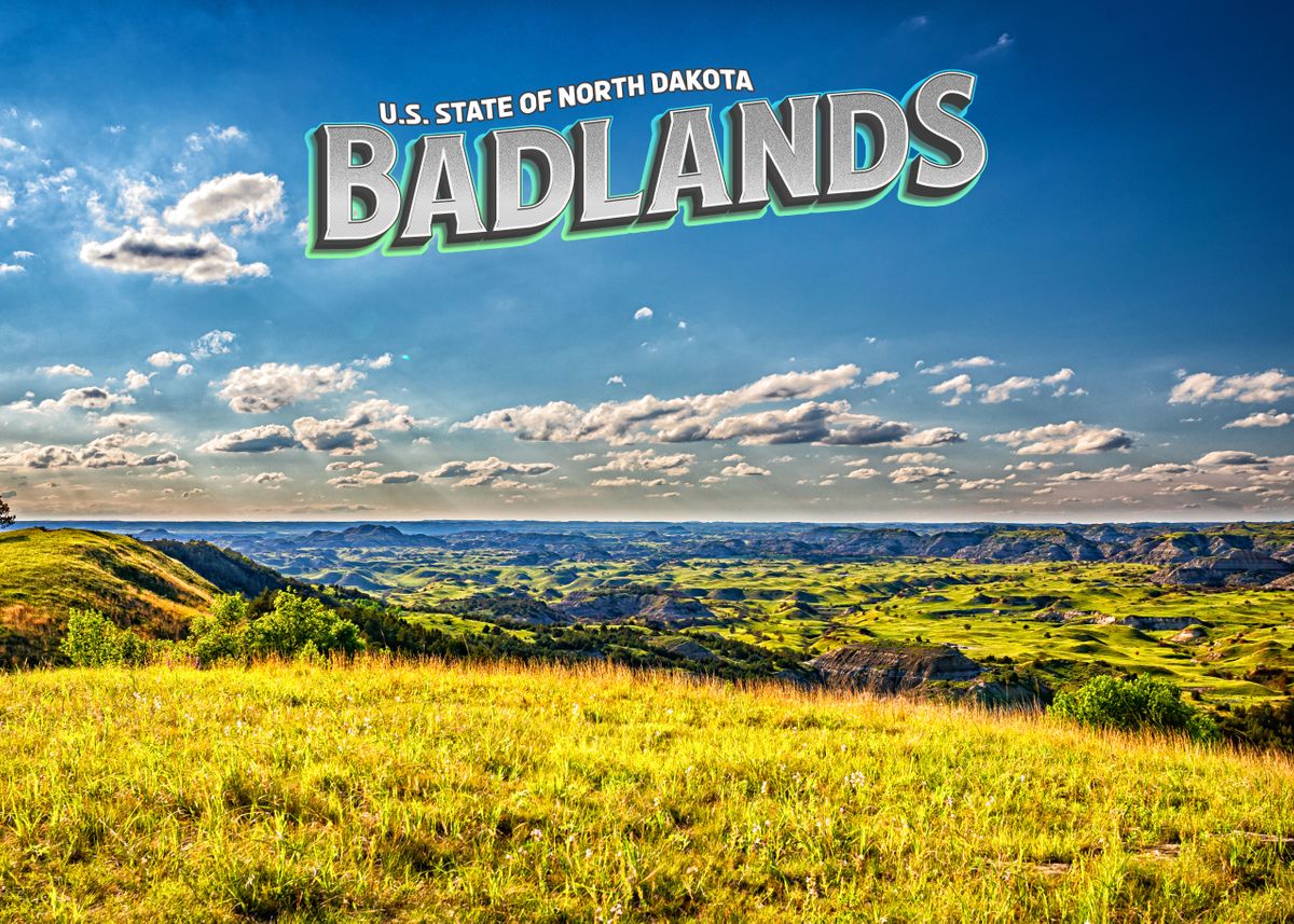 'North Dakota Badlands' Poster, picture, metal print, paint by Gestalt ...