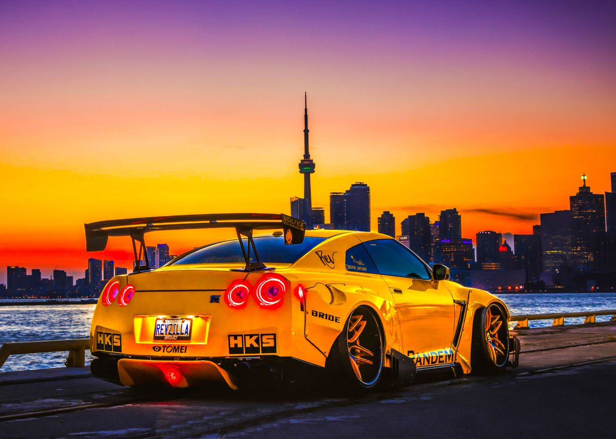 'Nissan GT R R35' Poster, picture, metal print, paint by Monster Car ...