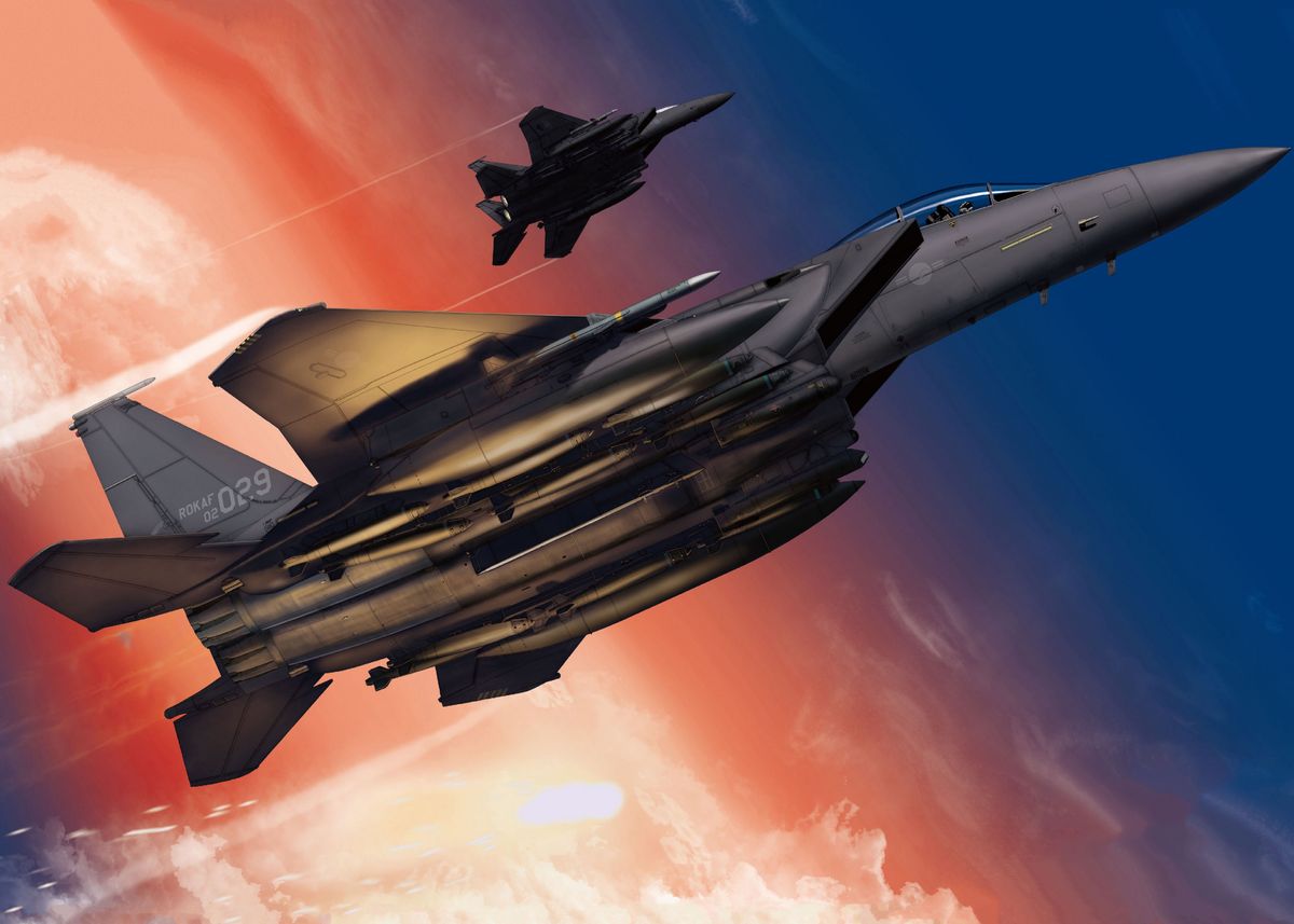 'F15 Eagle' Poster, picture, metal print, paint by Maverick Top Gun ...
