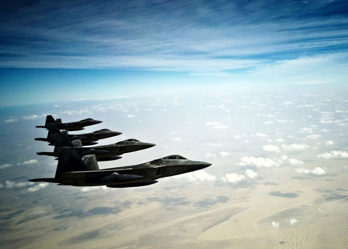 'F22 Raptor lockheed martin' Poster, picture, metal print, paint by ...