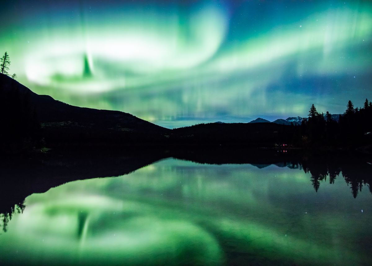 'Northern lights in Jasper' Poster by Matteo Colombo | Displate