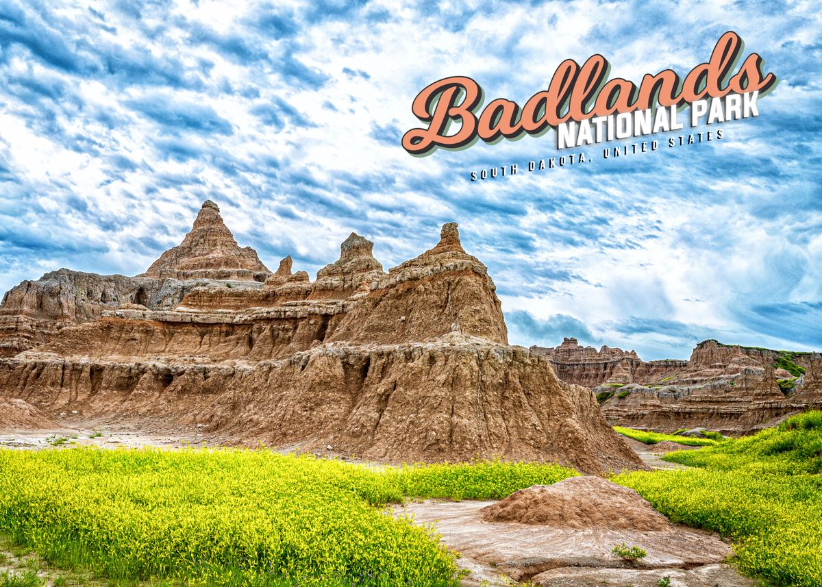 'Badlands National Park' Poster, picture, metal print, paint by Gestalt ...