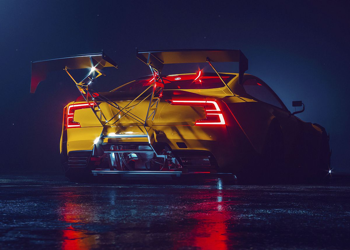 'Car Neon Futuristic' Poster, picture, metal print, paint by Light ...