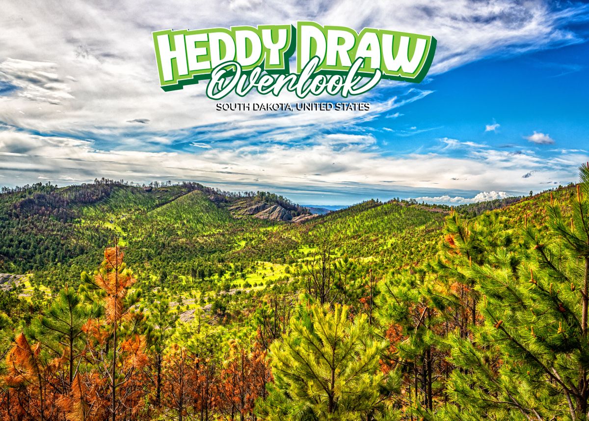 'Heddy Draw Overlook' Poster by Gestalt Imagery | Displate