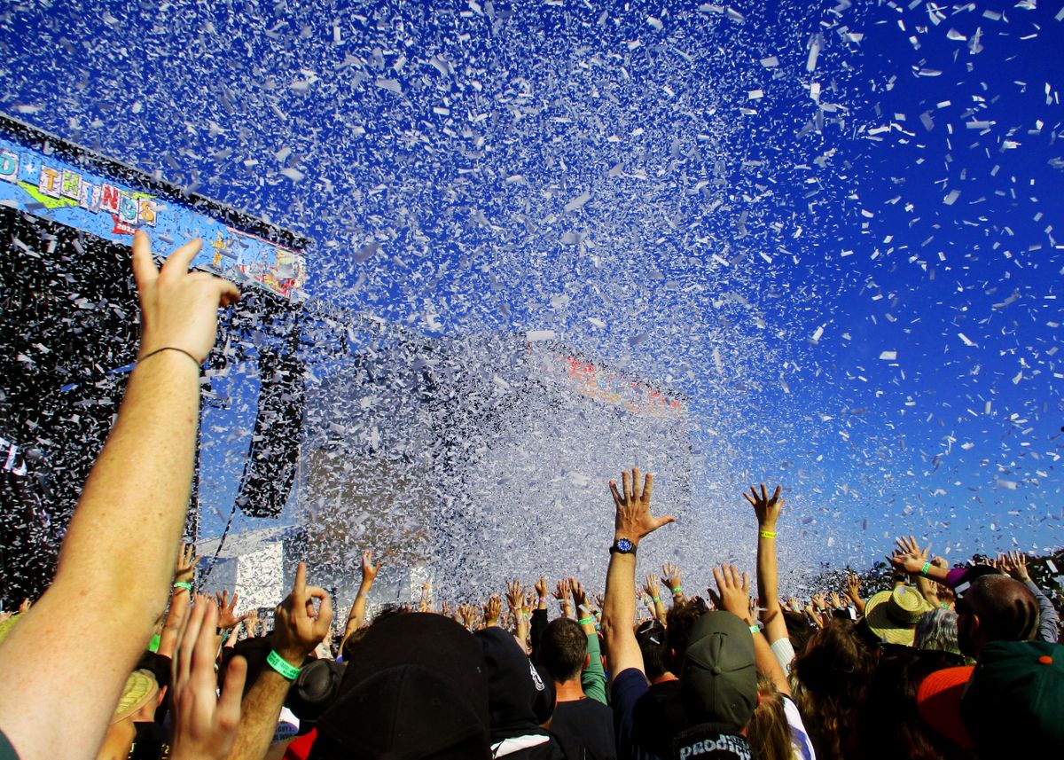 'Confetti Canon ' Poster, picture, metal print, paint by Robert | Displate