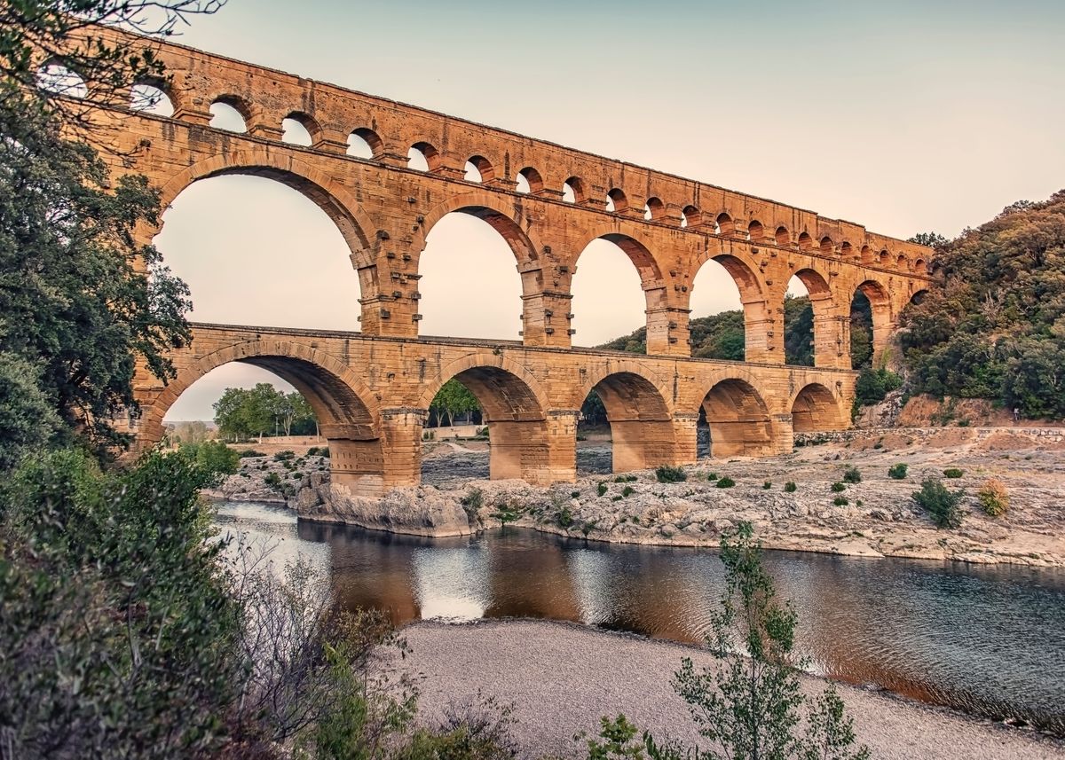 'Roman aqueduct' Poster, picture, metal print, paint by Mango Art ...
