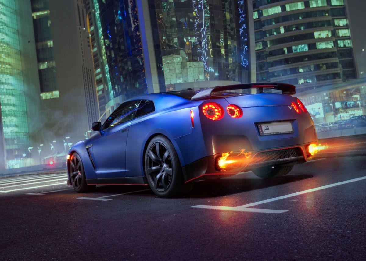 'nissan GT R ' Poster, picture, metal print, paint by den pono | Displate