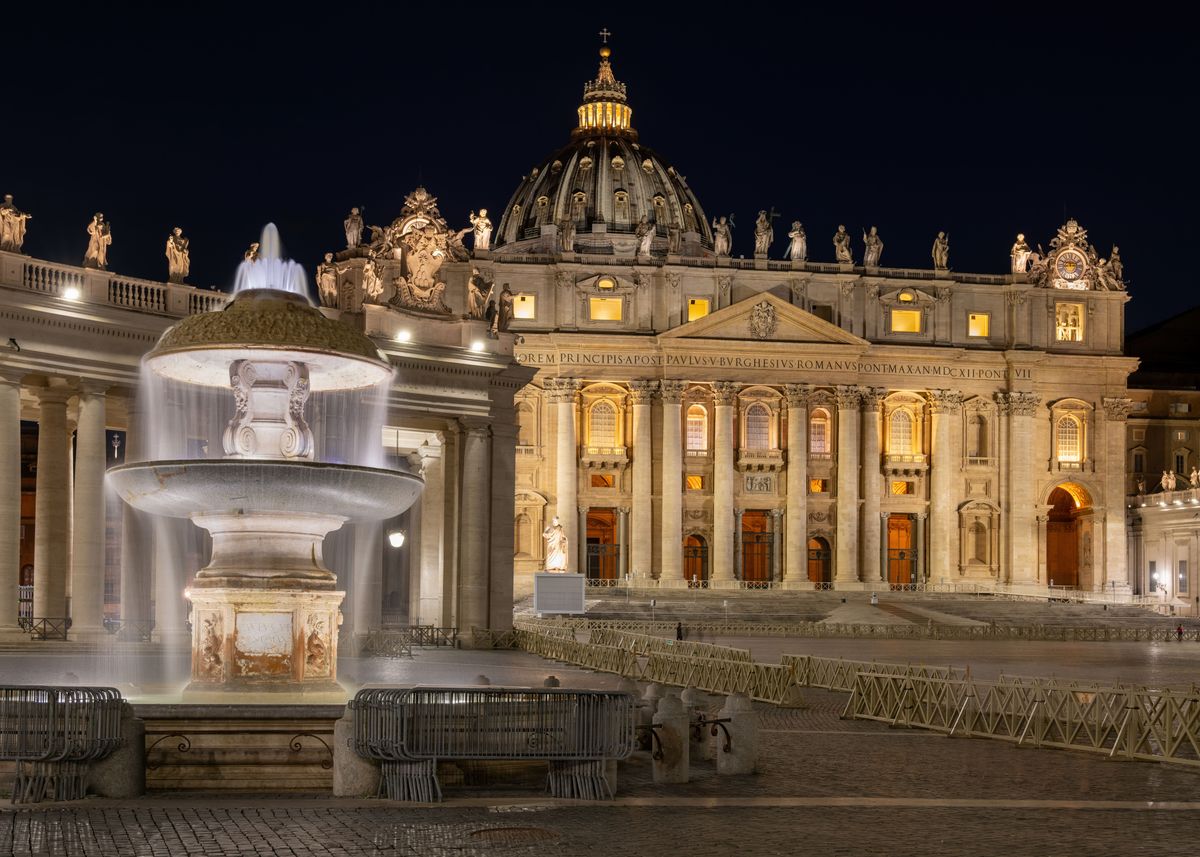 'Vatican At Night' Poster, picture, metal print, paint by Socratubik ...
