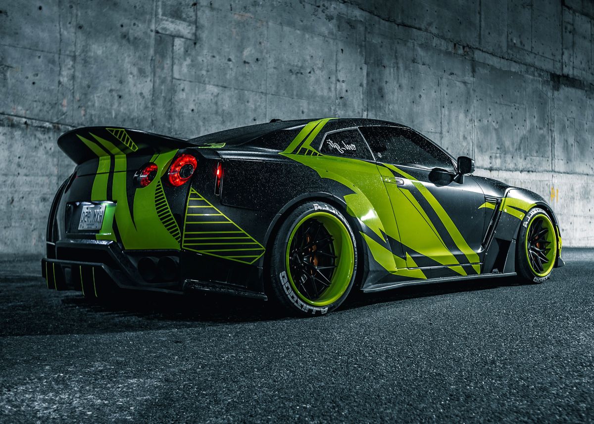 'Nissan GTR' Poster, picture, metal print, paint by Showroom Car | Displate