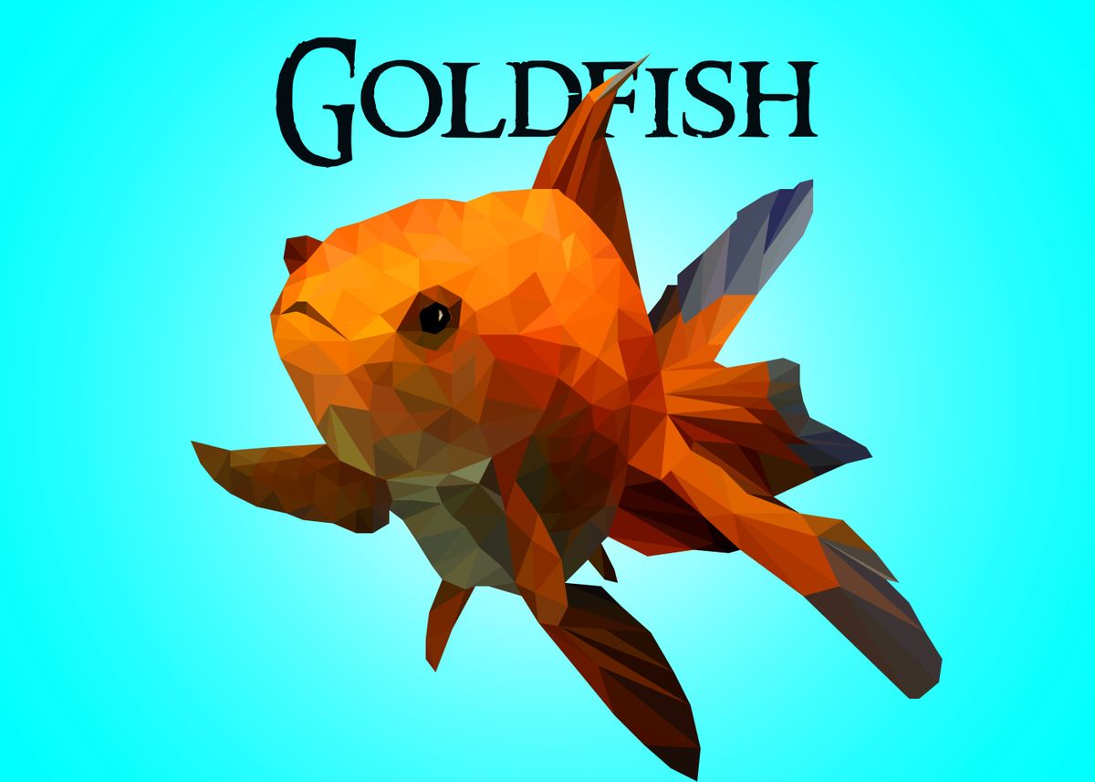 'Goldfish' Poster, picture, metal print, paint by Dare Neil | Displate