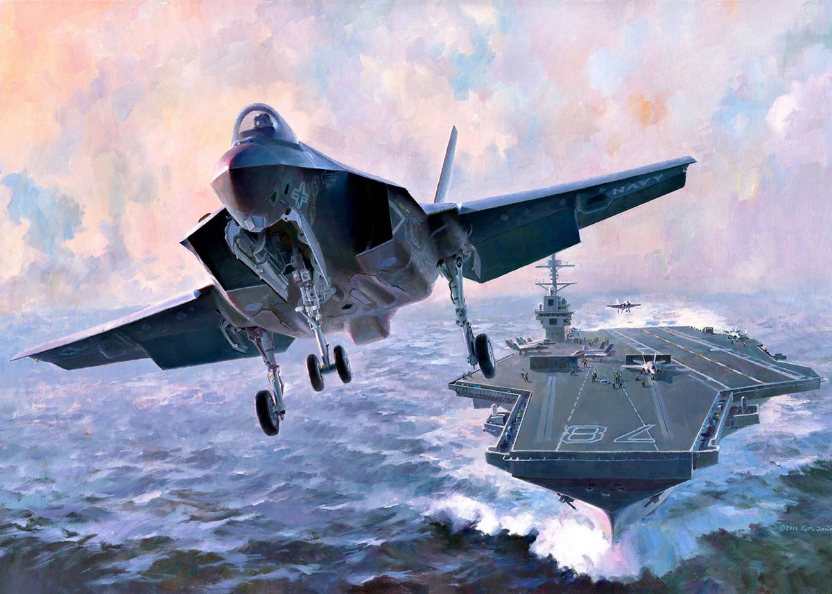 'F35 Lightning II' Poster, picture, metal print, paint by Maverick Top ...