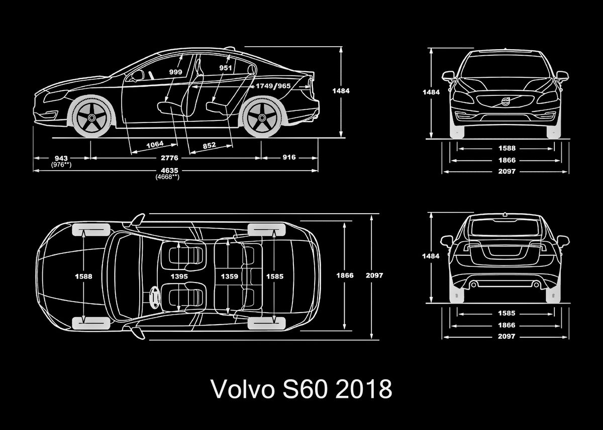 'Volvo S60 2018 ' Poster, picture, metal print, paint by Spring Flower ...