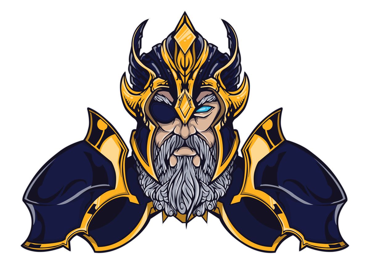 'Head of odin' Poster, picture, metal print, paint by Cao Thi Hieu ...