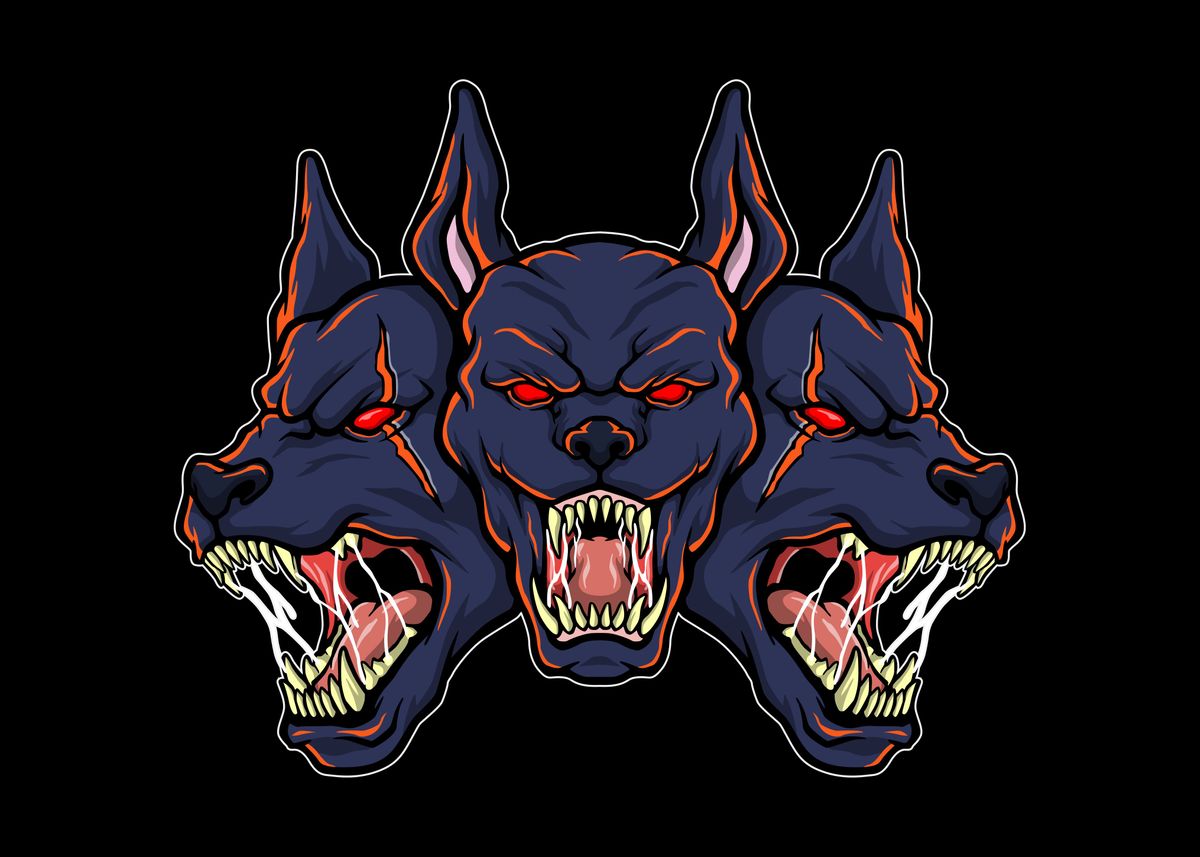 'Head of cerberus' Poster, picture, metal print, paint by Cao Thi Hieu ...