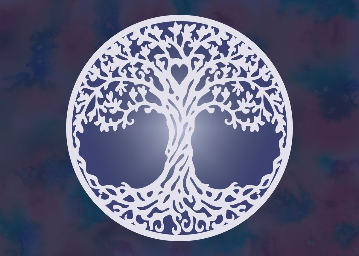 'Tree of Life Circle' Poster, picture, metal print, paint by Lotti ...