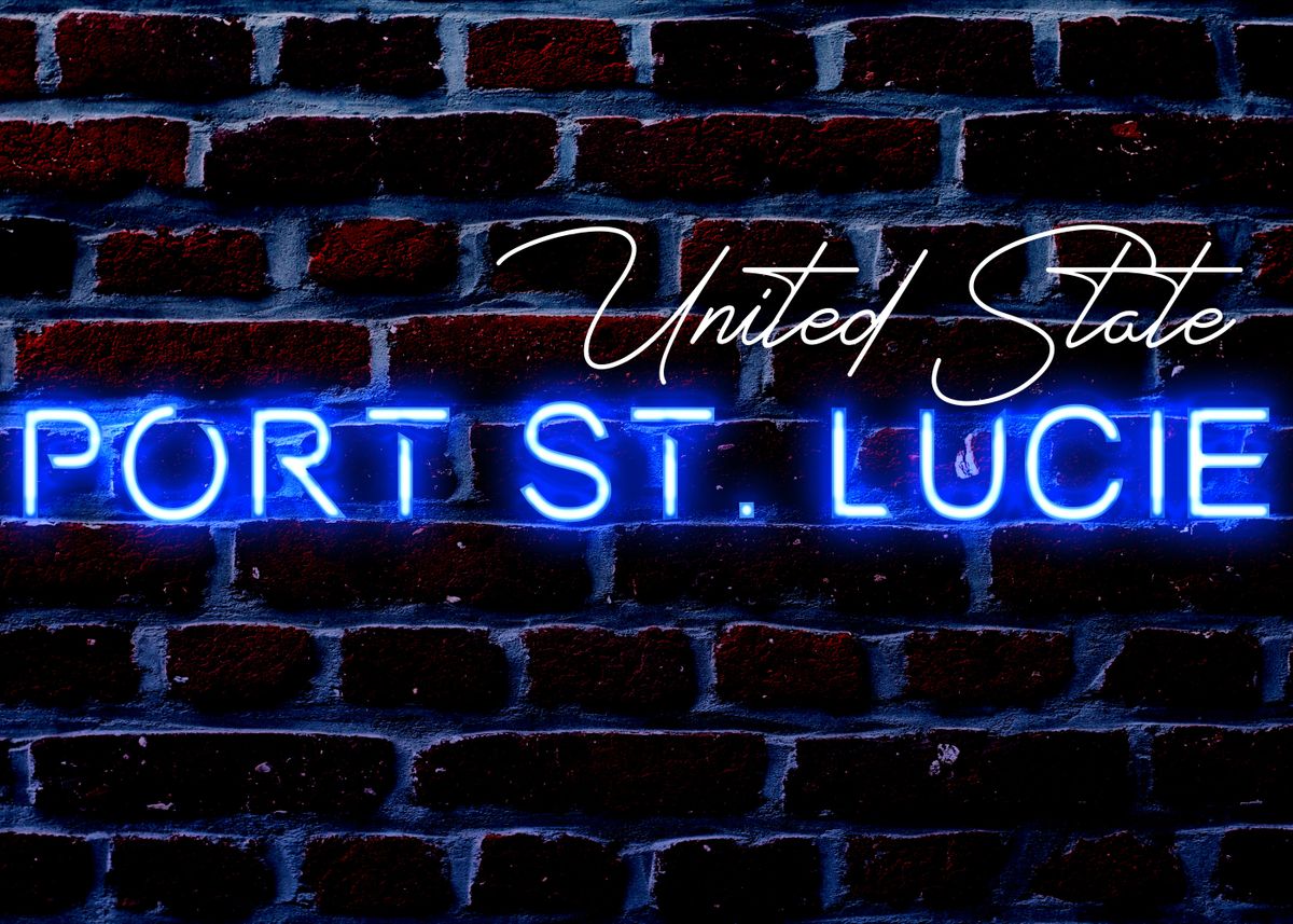 'Port St Lucie' Poster, picture, metal print, paint by Wasi Blond ...
