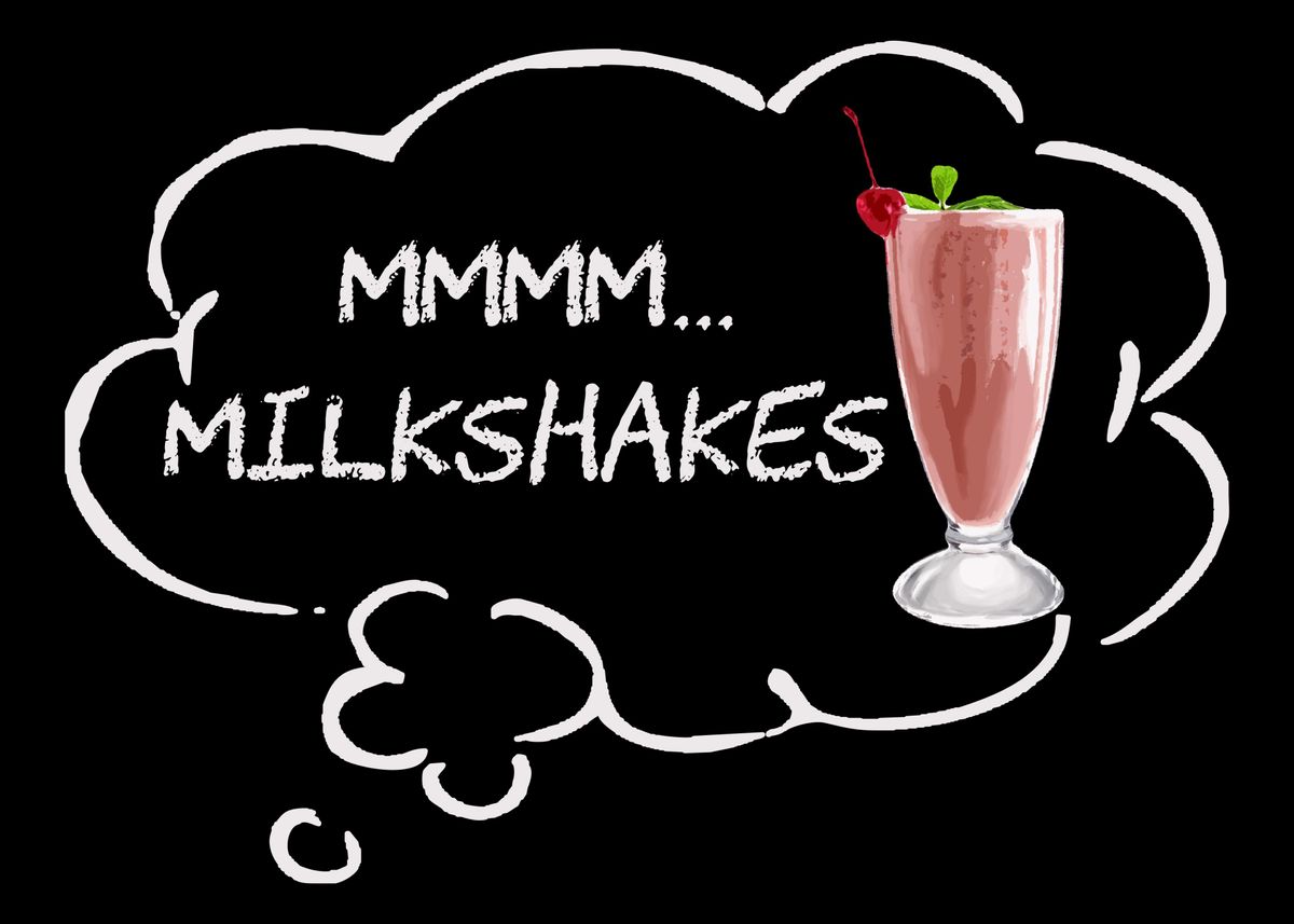 'Mmh Milkshakes' Poster, picture, metal print, paint by Hexor | Displate