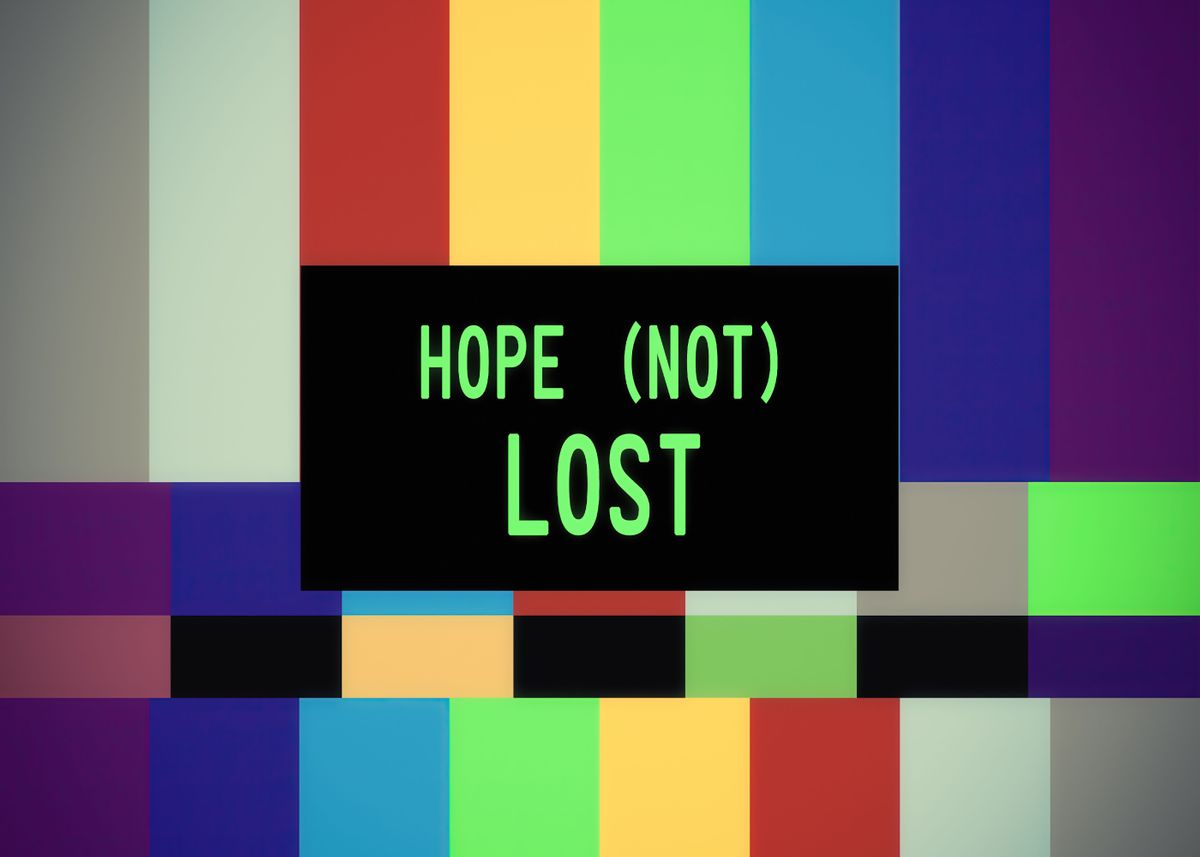'TV pattern amber hope not ' Poster, picture, metal print, paint by ...