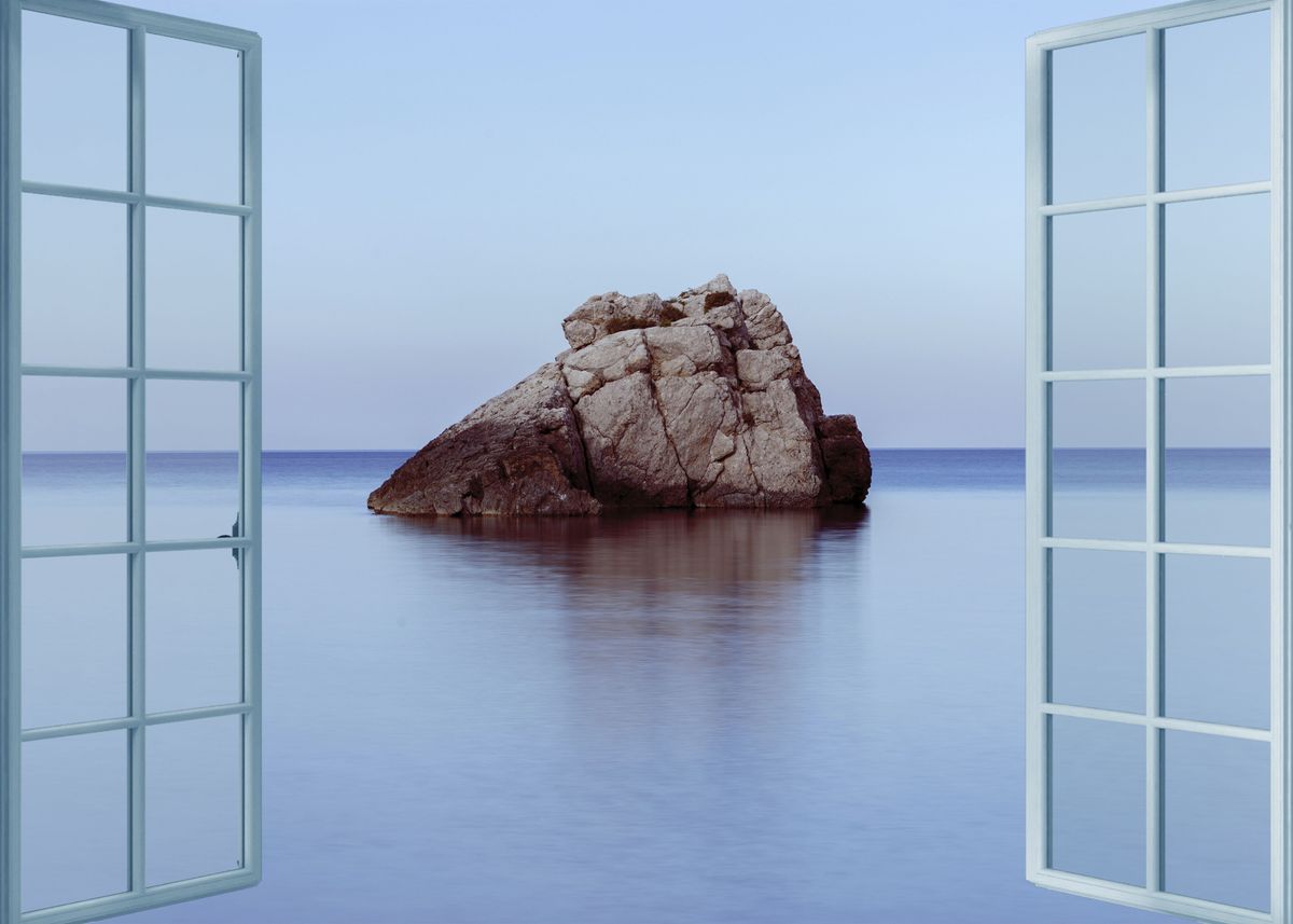 'Sea open windows view' Poster, picture, metal print, paint by Vicen ...