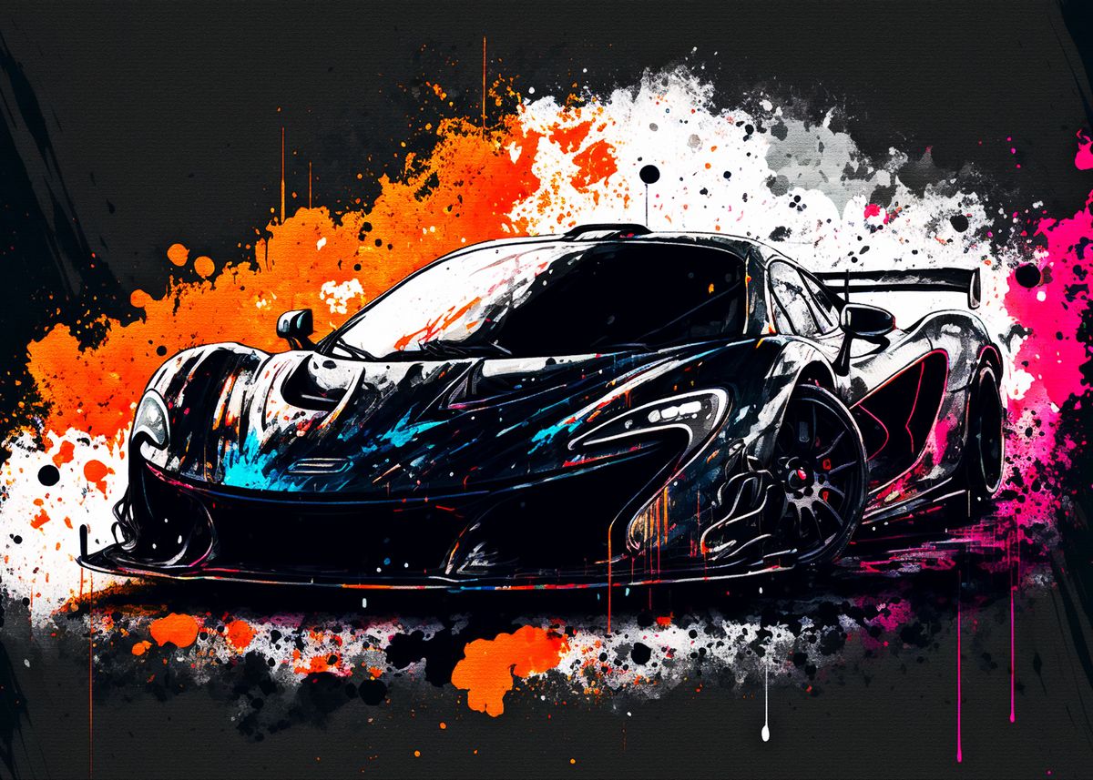 'Splatter Paint Car' Poster, picture, metal print, paint by Coffee ...