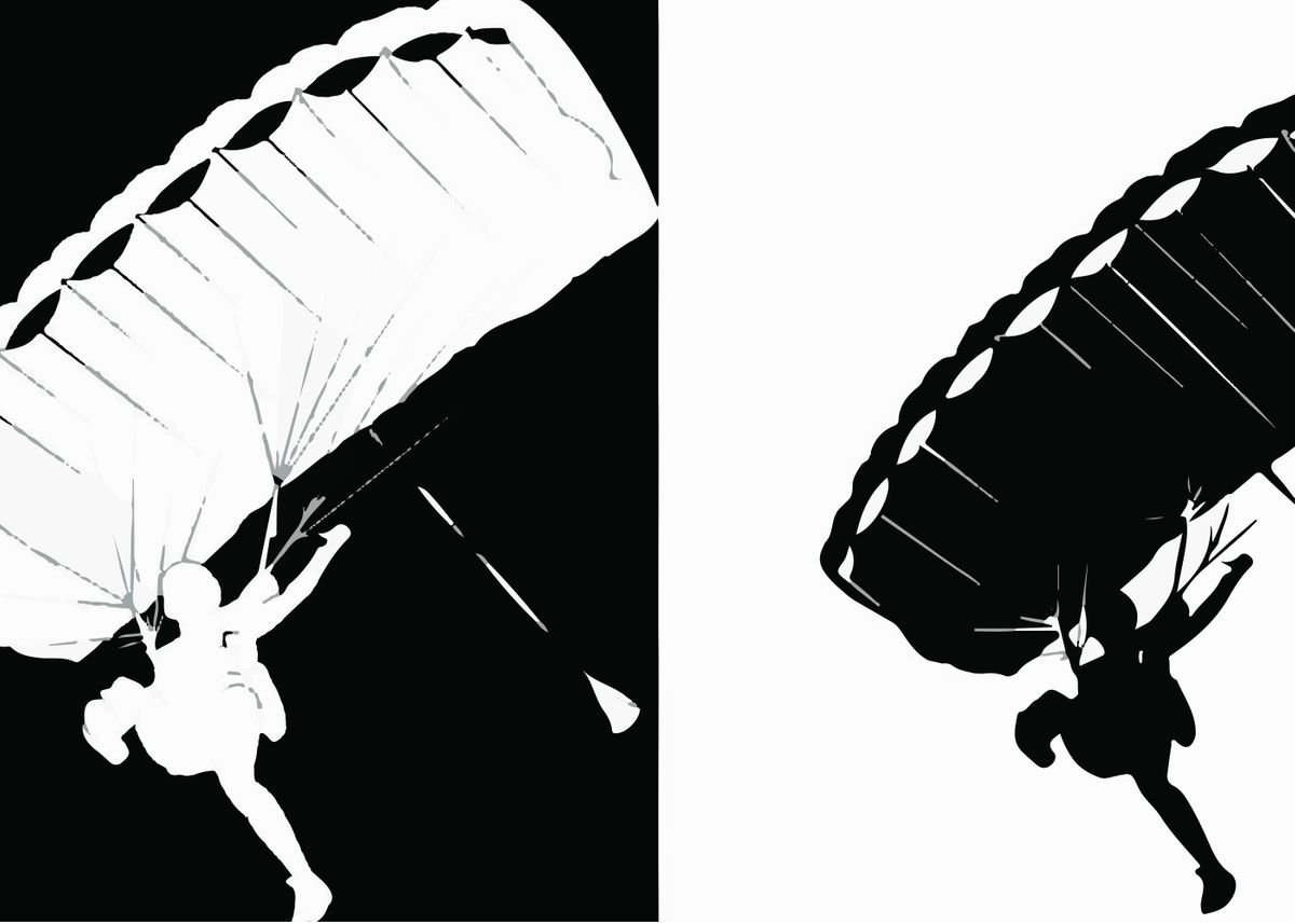 'skydiving' Poster, picture, metal print, paint by irithel jhonson ...