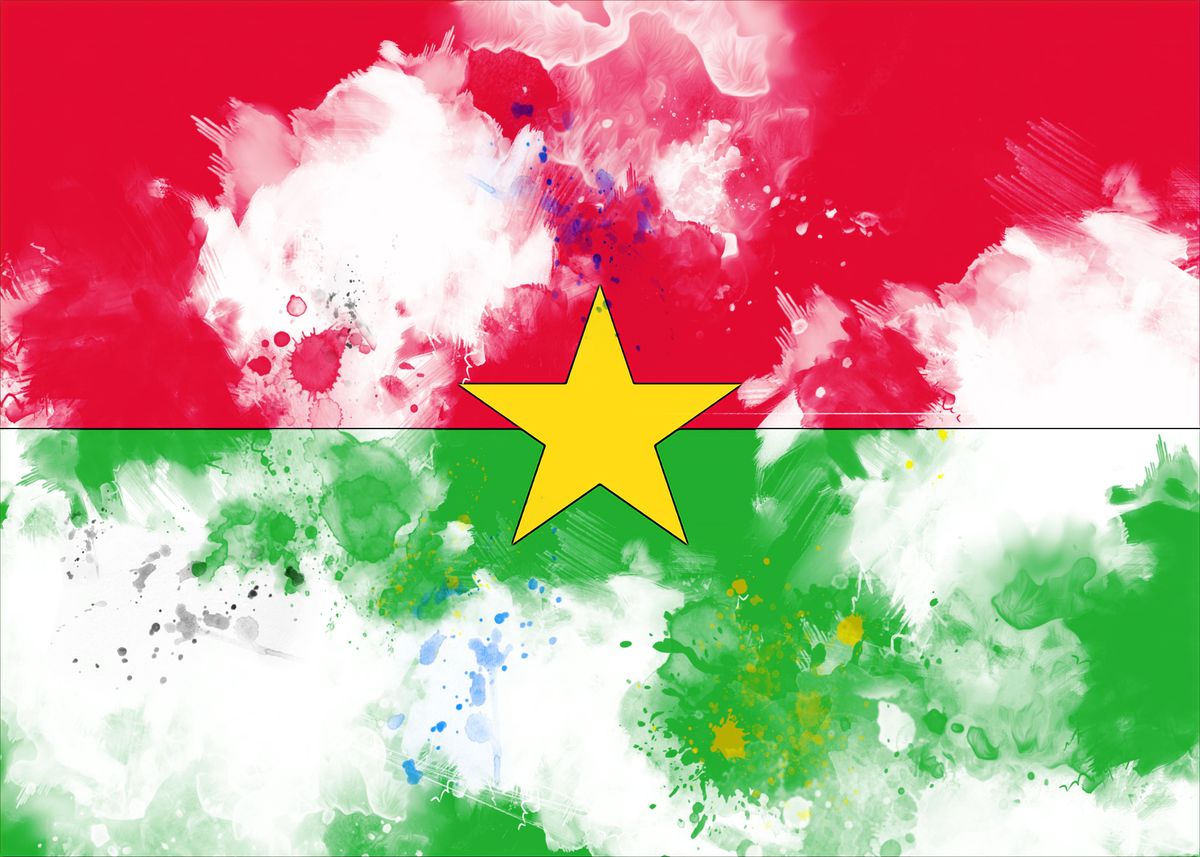 'Burkina faso' Poster, picture, metal print, paint by Eli Cassin | Displate