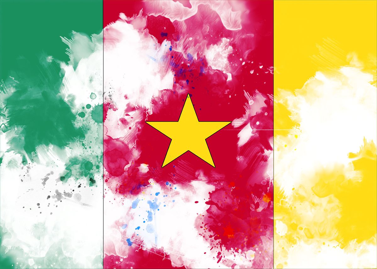 'Cameroon' Poster, picture, metal print, paint by Eli Cassin | Displate