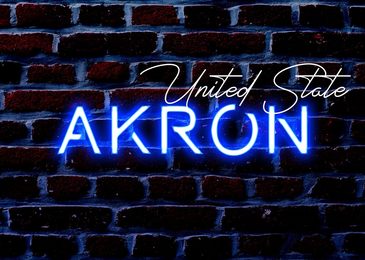 'Akron' Poster, picture, metal print, paint by Wasi Blond | Displate