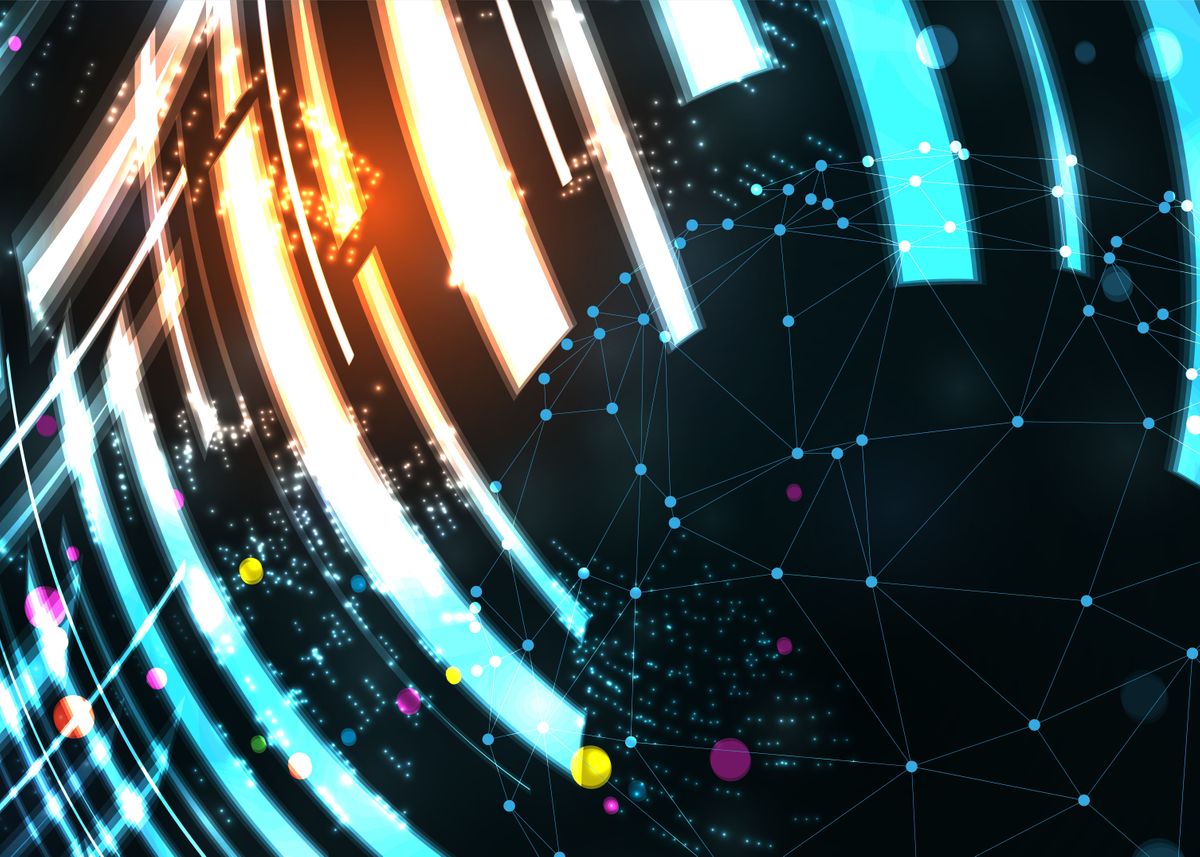 'Technology background' Poster, picture, metal print, paint by Vs 1489 ...