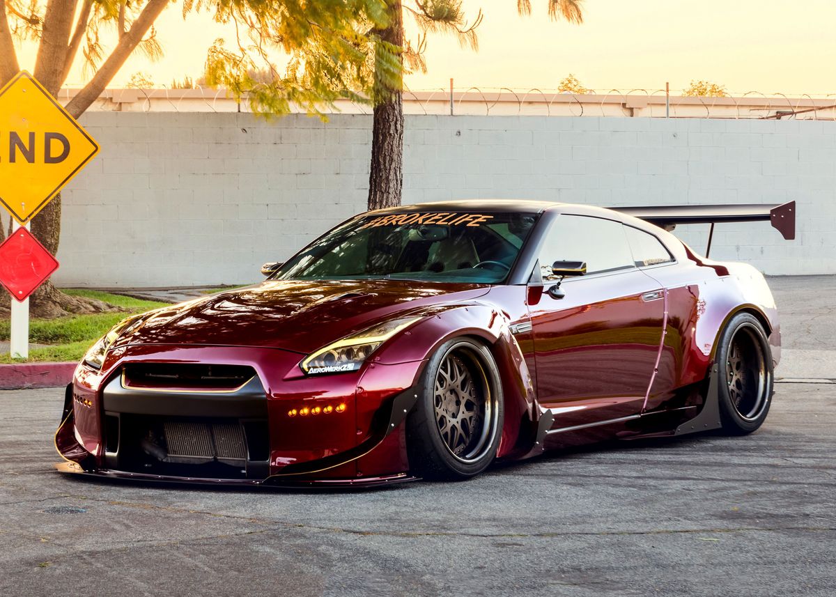 'Nissan GT R' Poster, picture, metal print, paint by Supri GTR | Displate