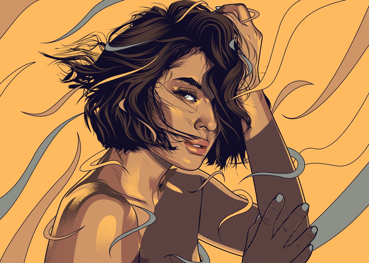 'Bianca ' Poster, picture, metal print, paint by Ricky Caneso | Displate