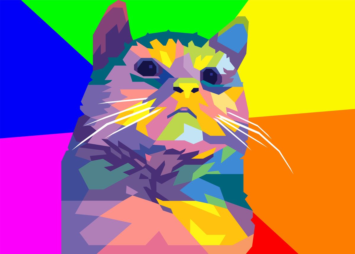 'pathetic cat meme' Poster, picture, metal print, paint by New Trending ...