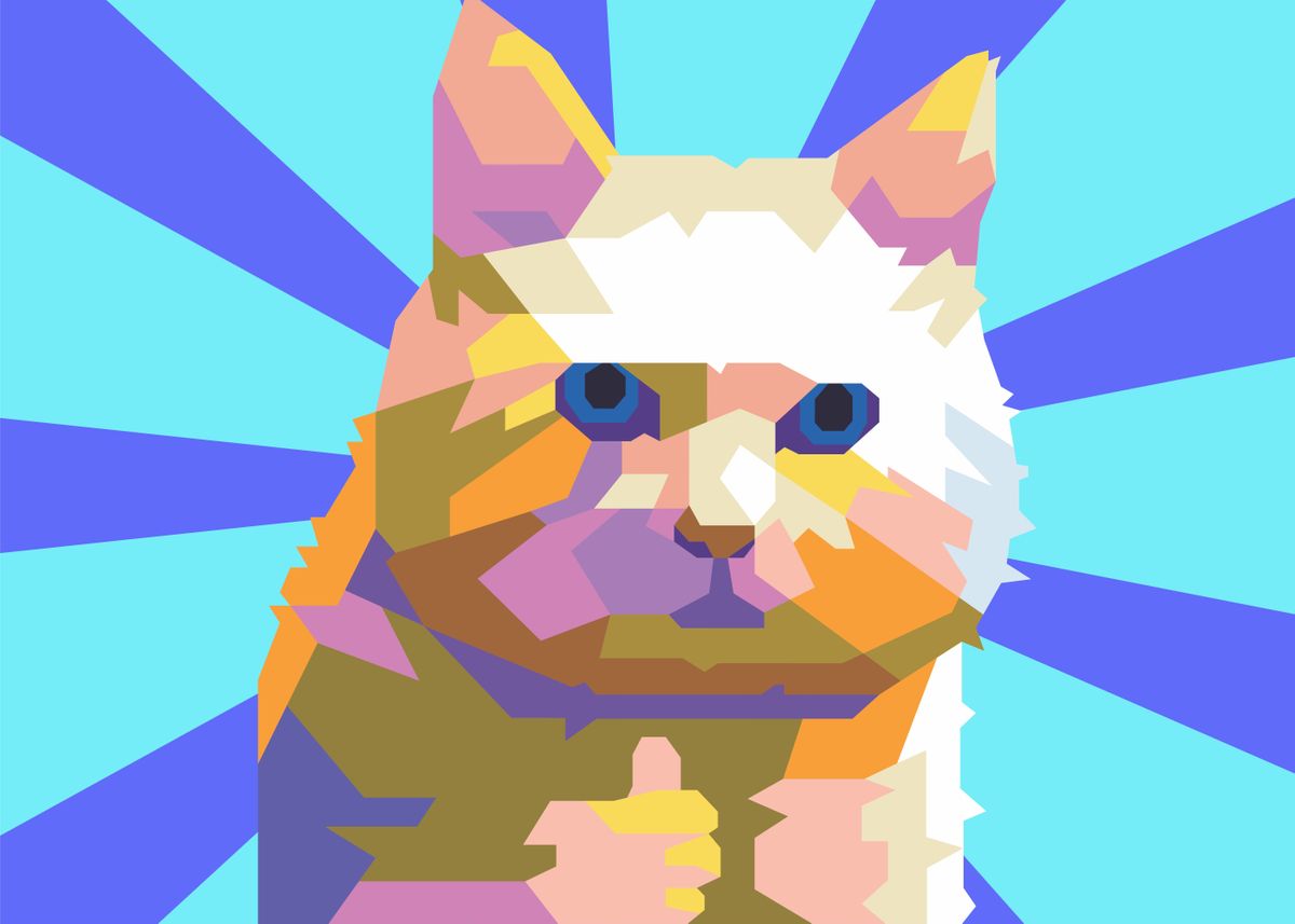 'good job cat' Poster, picture, metal print, paint by New Trending ...