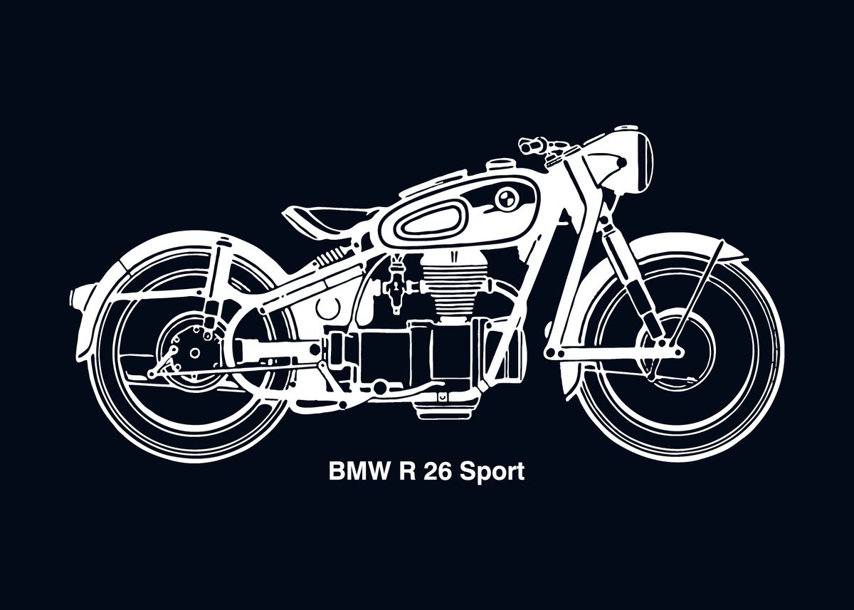 'BMW R26 Sport' Poster, picture, metal print, paint by Soft Brush ...