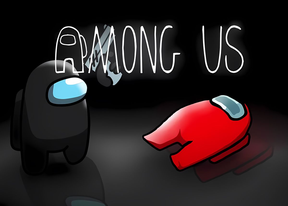 'Among Us Impostor Kill' Poster, picture, metal print, paint by Lunaxys ...