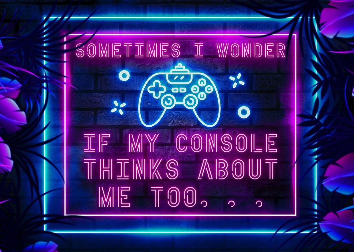 'Funny Gamer Sayings Room' Poster, picture, metal print, paint by ...
