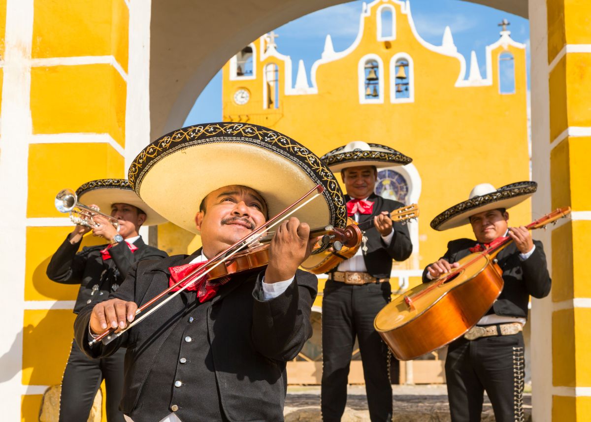 'The four mariachis' Poster by Matteo Colombo | Displate