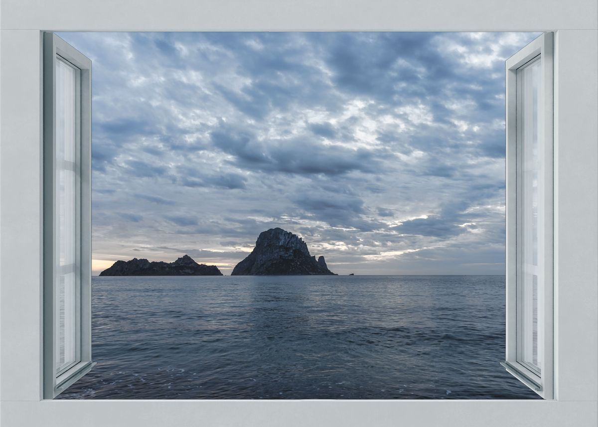 'Open window sea view' Poster, picture, metal print, paint by Vicen ...