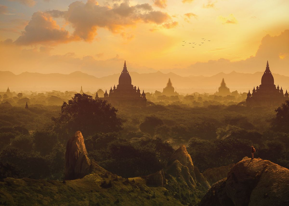 'Journey To Old Bagan' Poster by Reza Alfajriansyah | Displate