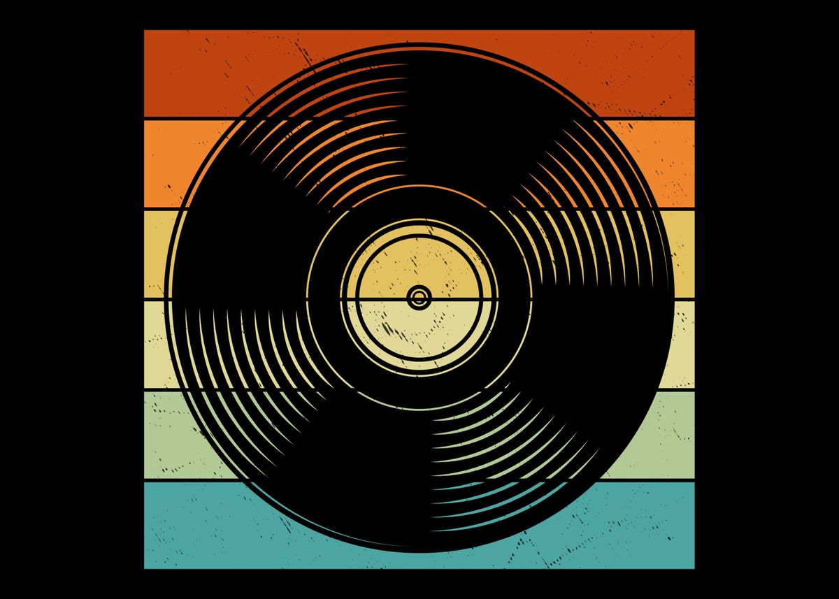 'Vinyl Music Record' Poster, picture, metal print, paint by ...