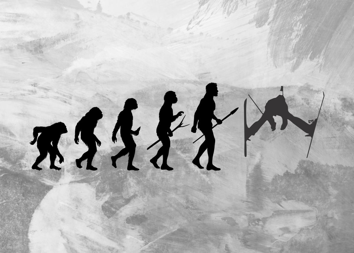 'skate evolution' Poster, picture, metal print, paint by Exclusive ...