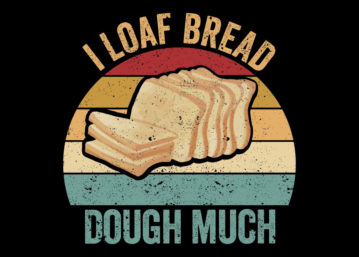 'Funny Bread Baking Baker' Poster, picture, metal print, paint by ...
