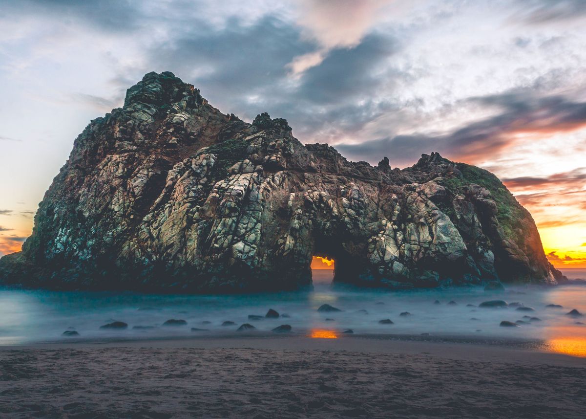 'Sunset Beach' Poster, picture, metal print, paint by crbn design ...