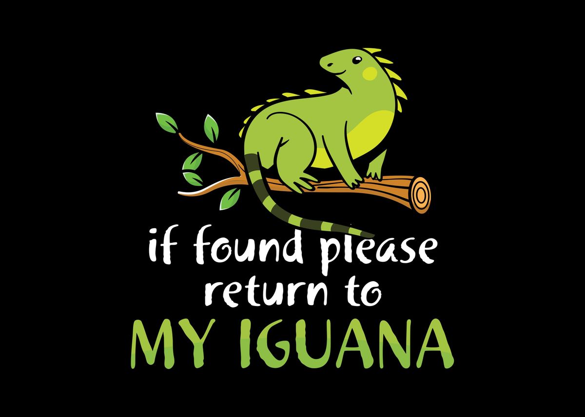 'Iguana' Poster, picture, metal print, paint by Sebastian Wünsche ...