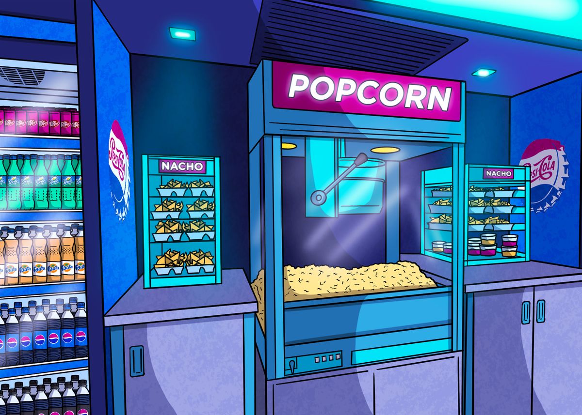 'Movies After Midnight' Poster, picture, metal print, paint by Fat Rat ...