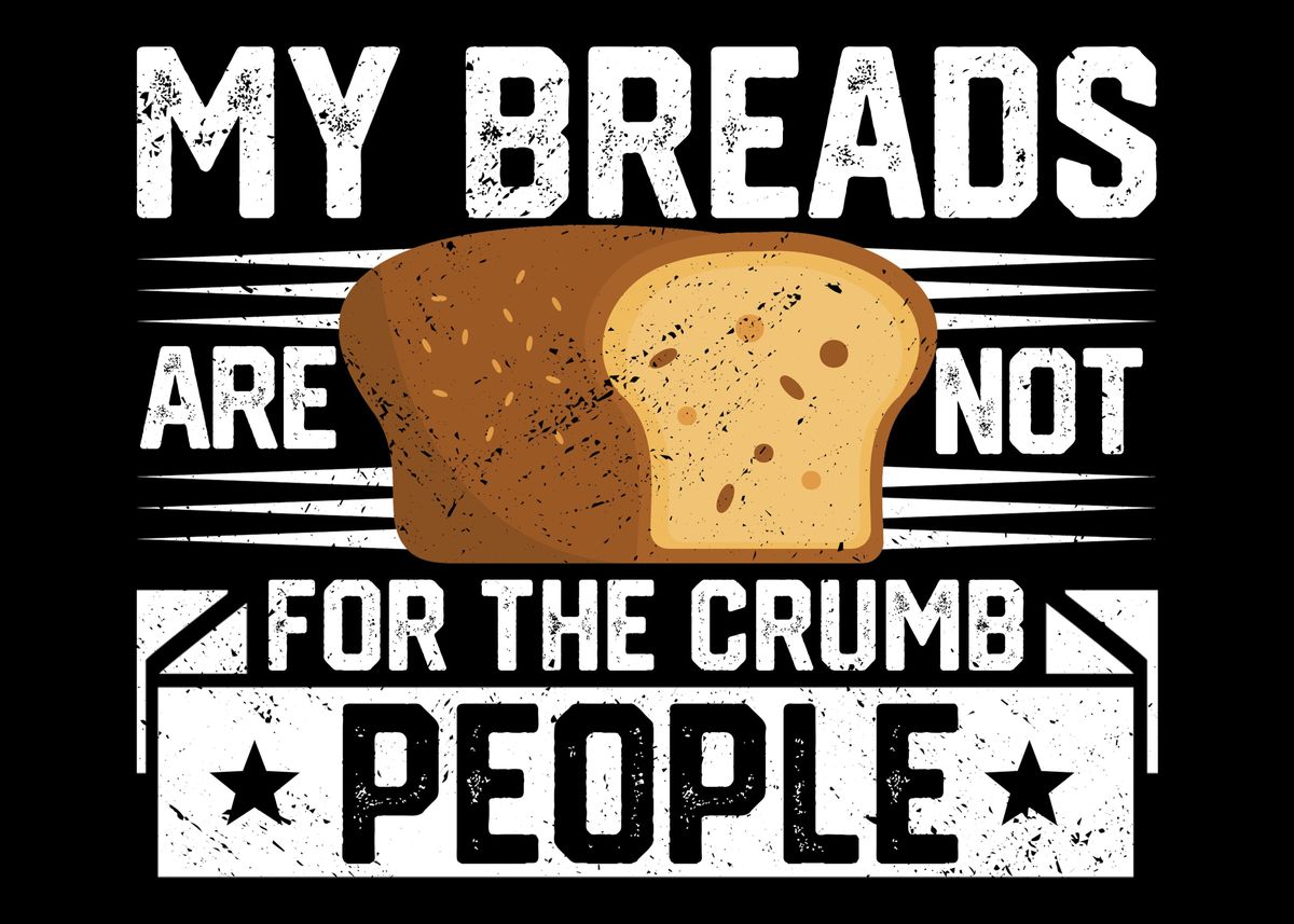 'Funny Bread Baking Baker' Poster, picture, metal print, paint by ...