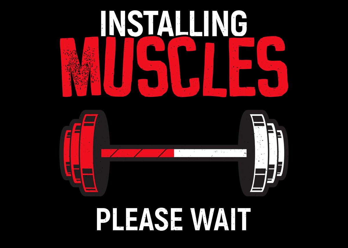 'Install muscles workout' Poster by Chris Feil | Displate