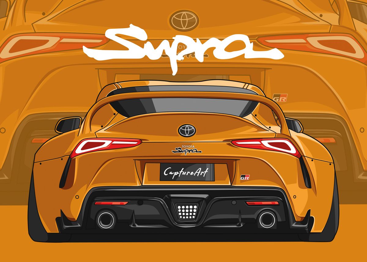 'Toyota supra GR' Poster, picture, metal print, paint by capture art ...